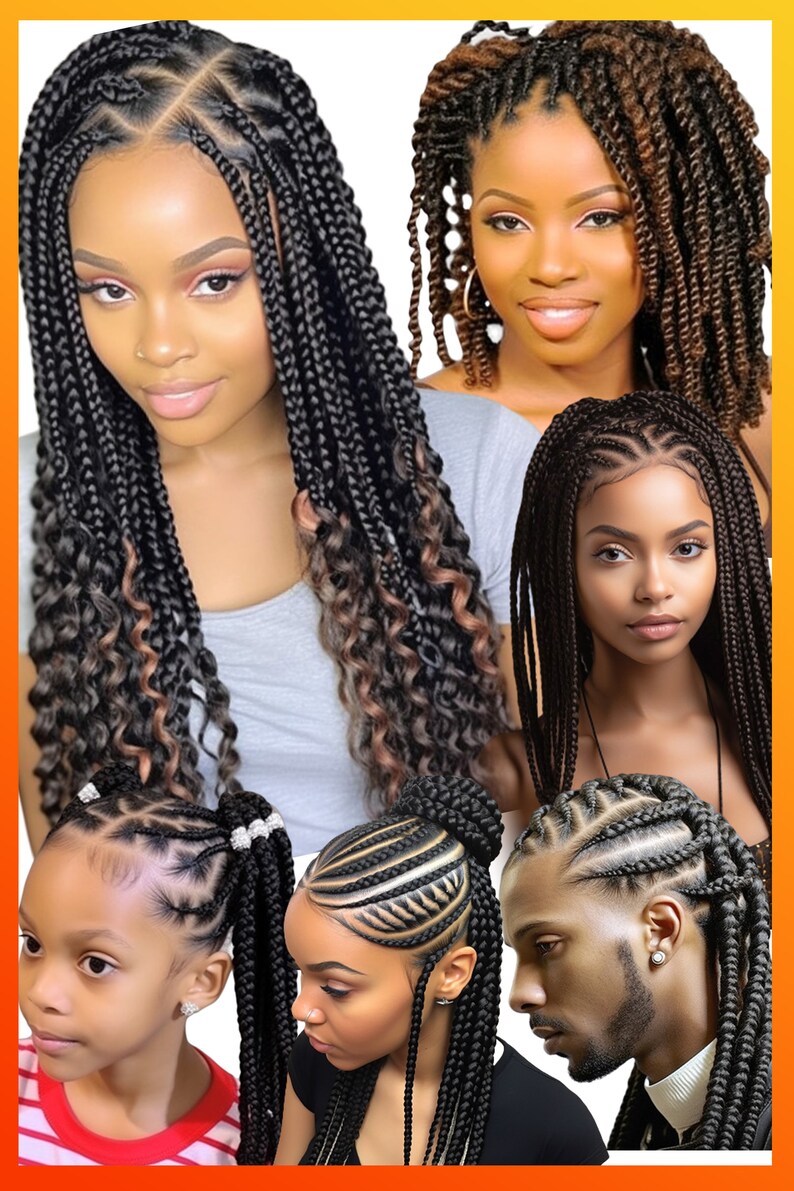 African Hair Braiding Poster ,passion Twists Posters Collection, Large ...