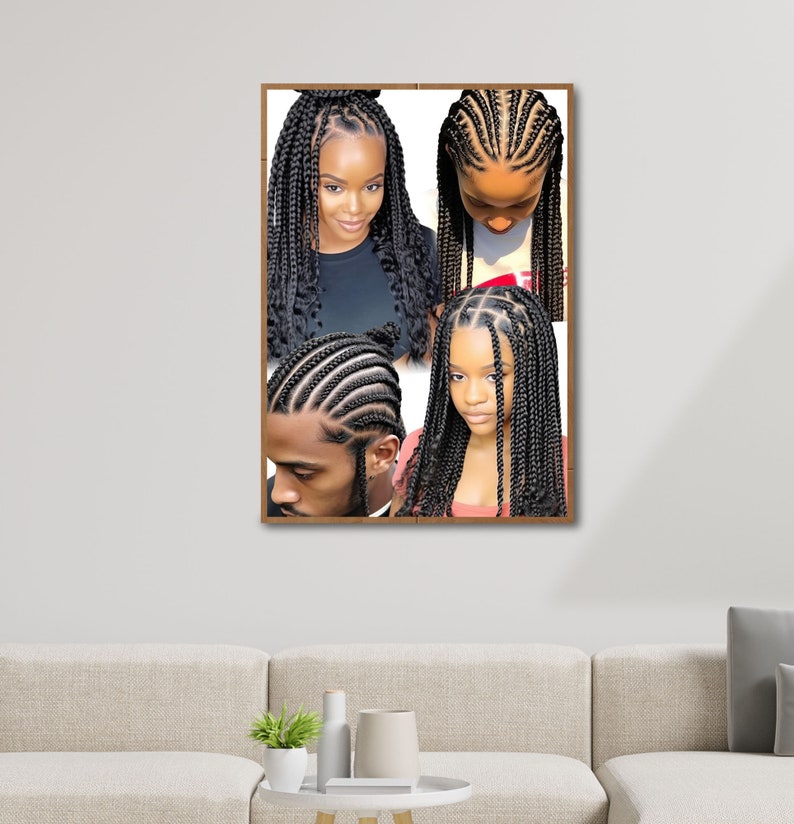 Braids Poster, African Hair Braiding Poster, Braids Poster, Hair Poster ...