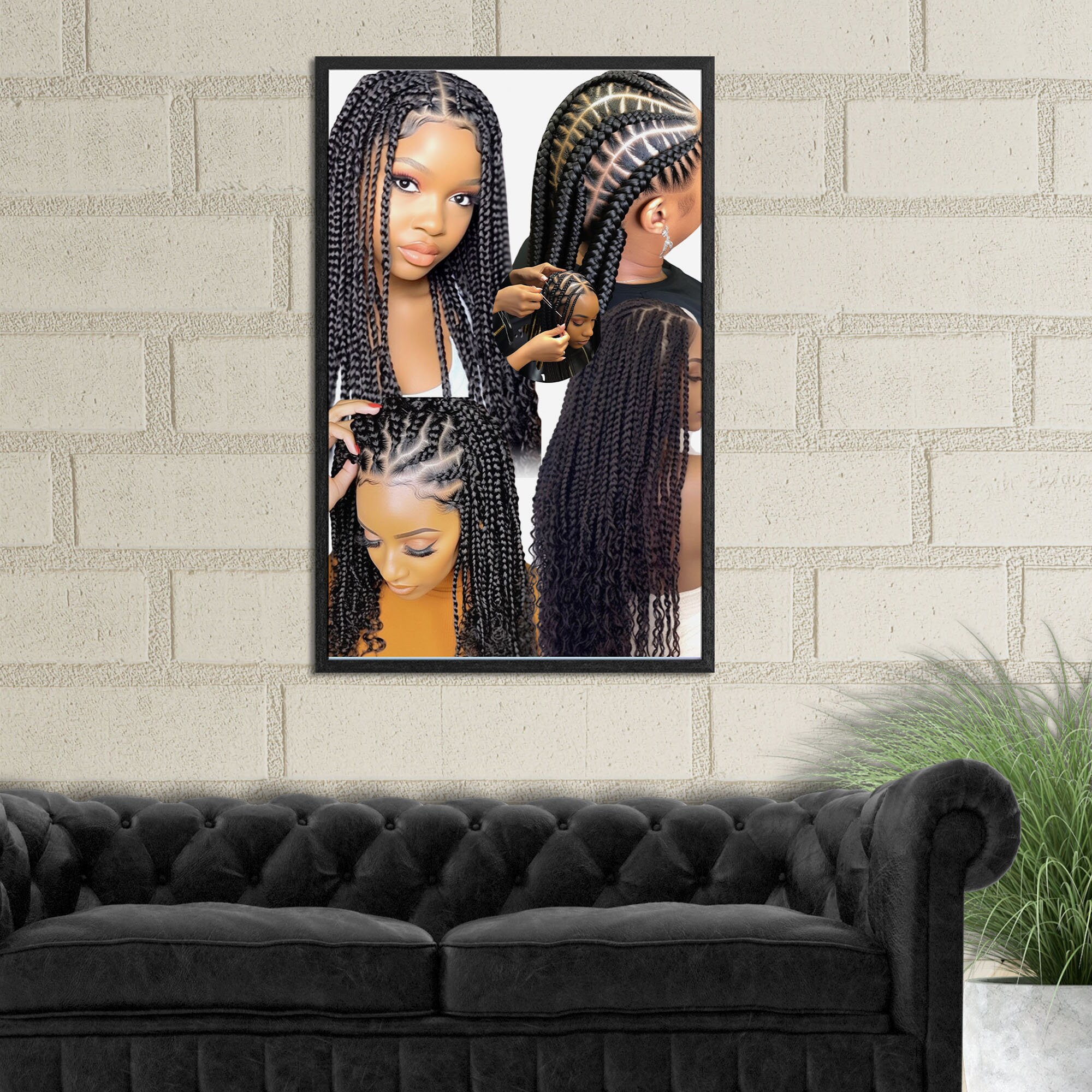 African Hair Braiding Poster, Braids Poster , Large 24 by 36 Prints for ...