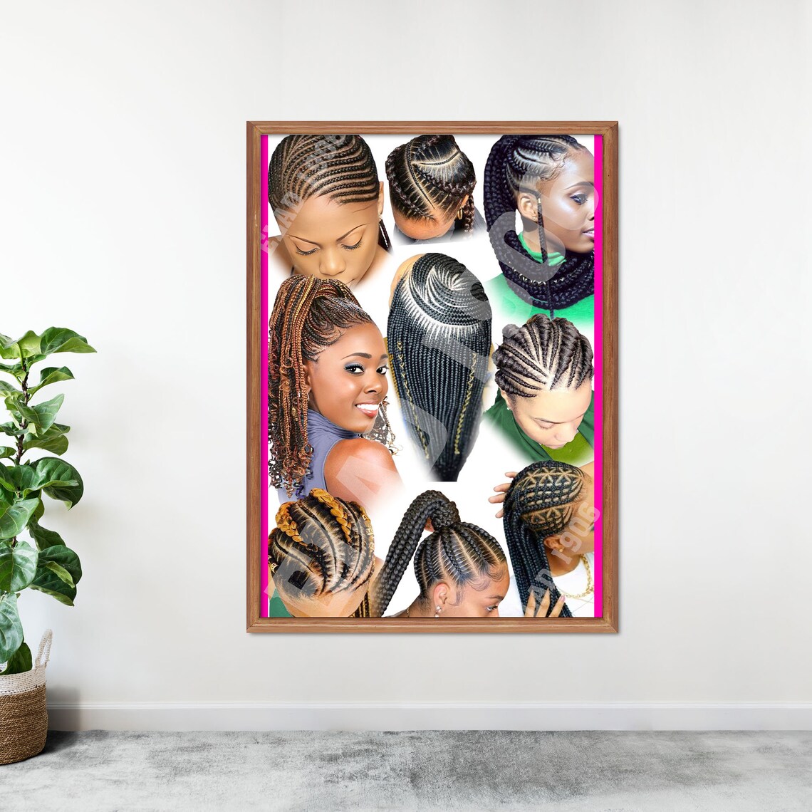 Hair Braiding Poster, African Hair Braiding Poster, Poster for African ...