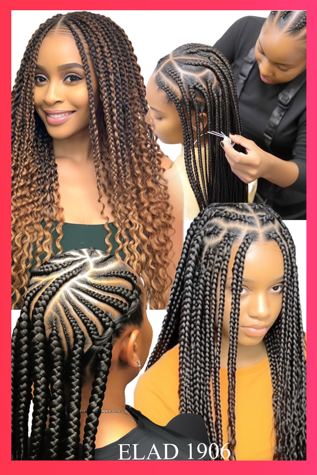 African Hair Braiding Poster, Poster for Braids Shop Large 24 by 36 ...