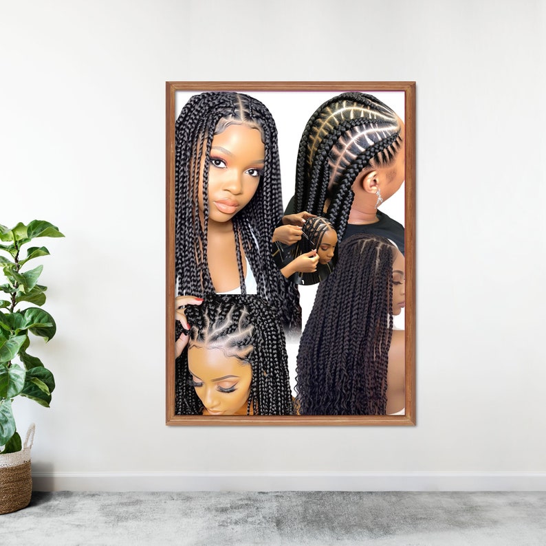 African Hair Braiding Poster, Braids Poster , Large 24 by 36 Prints for ...