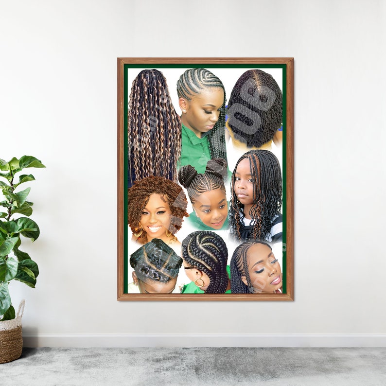 Hair Braiding Poster, African Hair Braiding Poster, Poster for African ...