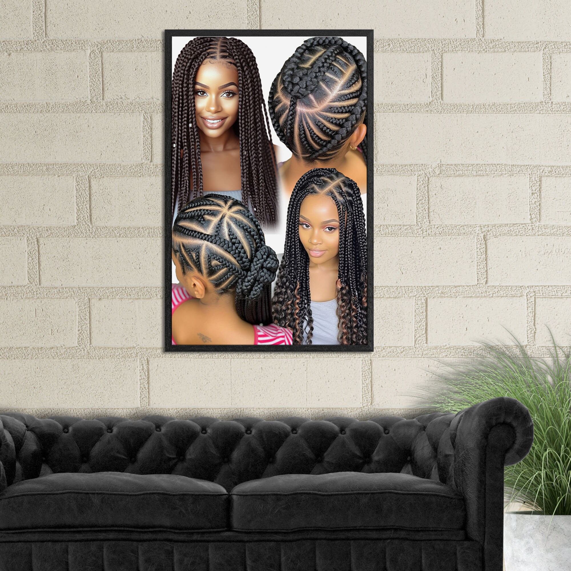 African Hair Braiding Poster, Braids Poster, Hair Poster, Large 24 by ...