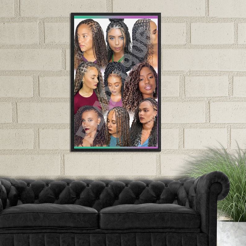 Hair Braiding Poster, African Hair Braiding Poster, Poster for African ...