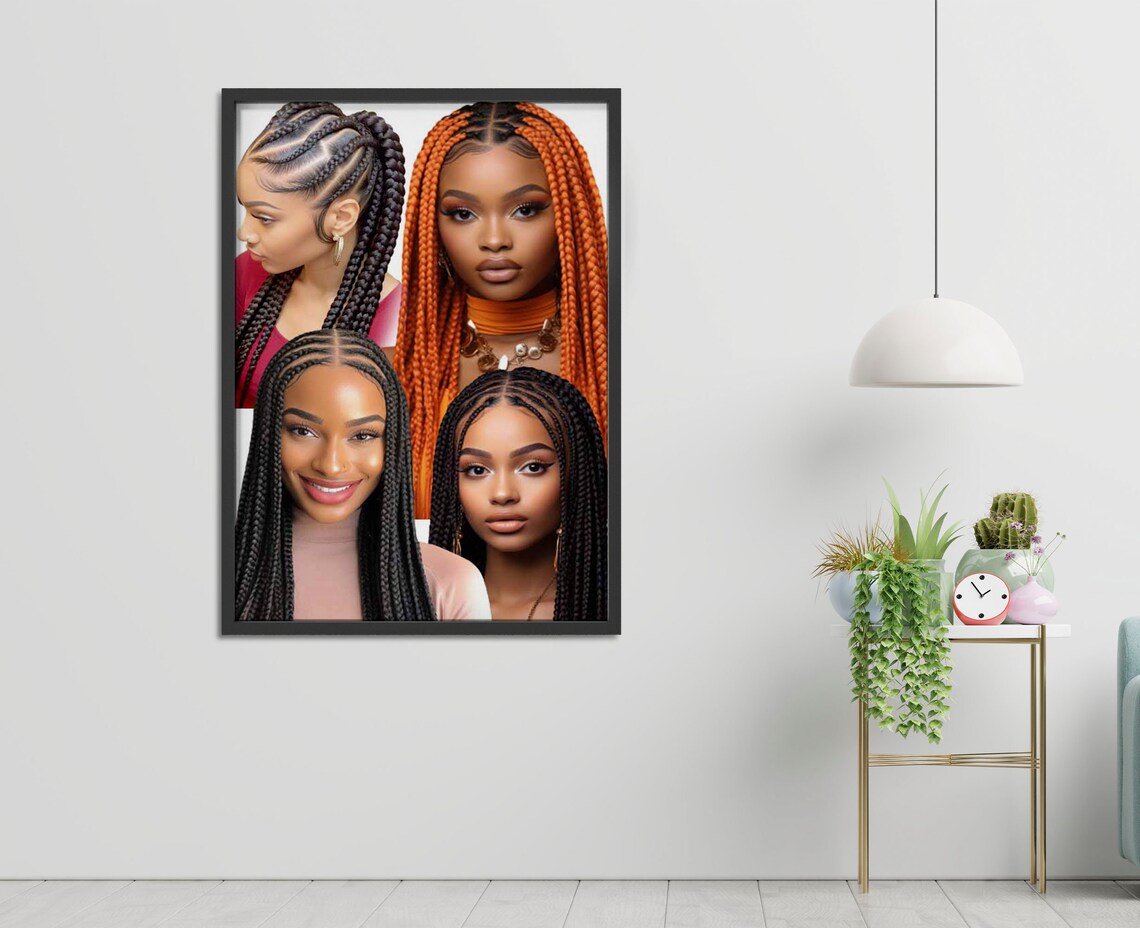 Braids Posters, African Hair Braiding Poster for Salon, Large 24 by 36 ...