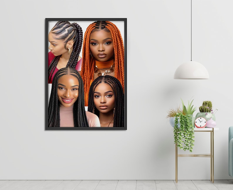 Braids Posters, African Hair Braiding Poster for Salon, Large 24 by 36 ...