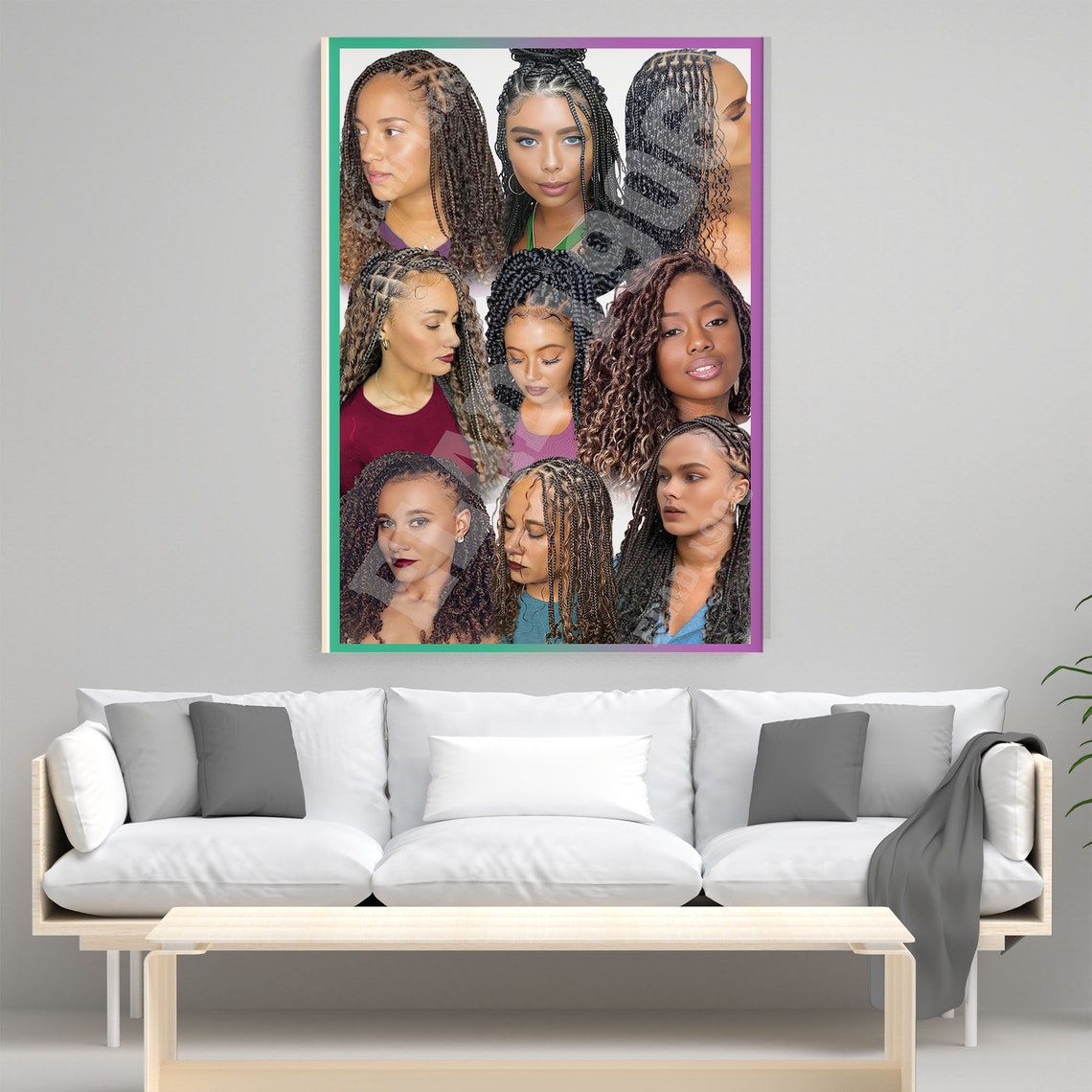 Hair Braiding Poster, African Hair Braiding Poster, Poster for African ...