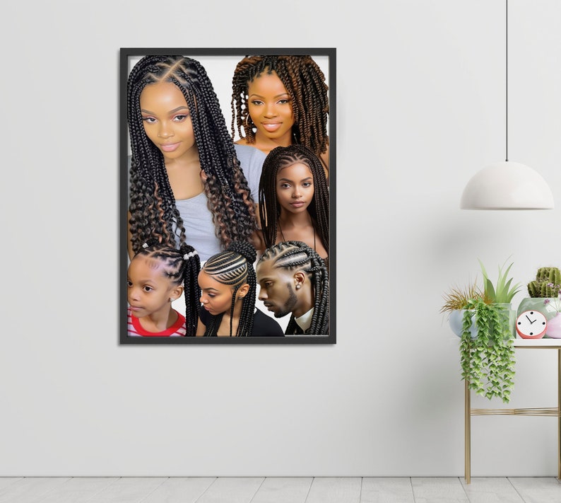 African Hair Braiding Poster ,passion Twists Posters Collection, Large ...