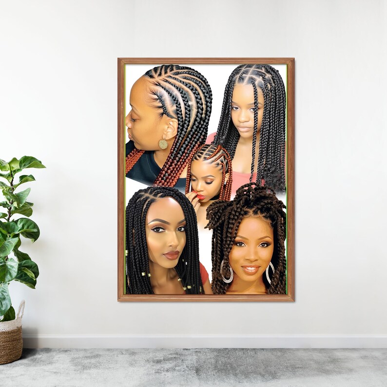African Hair Braiding Poster Micro Braids Posters Collection, Large 24 ...