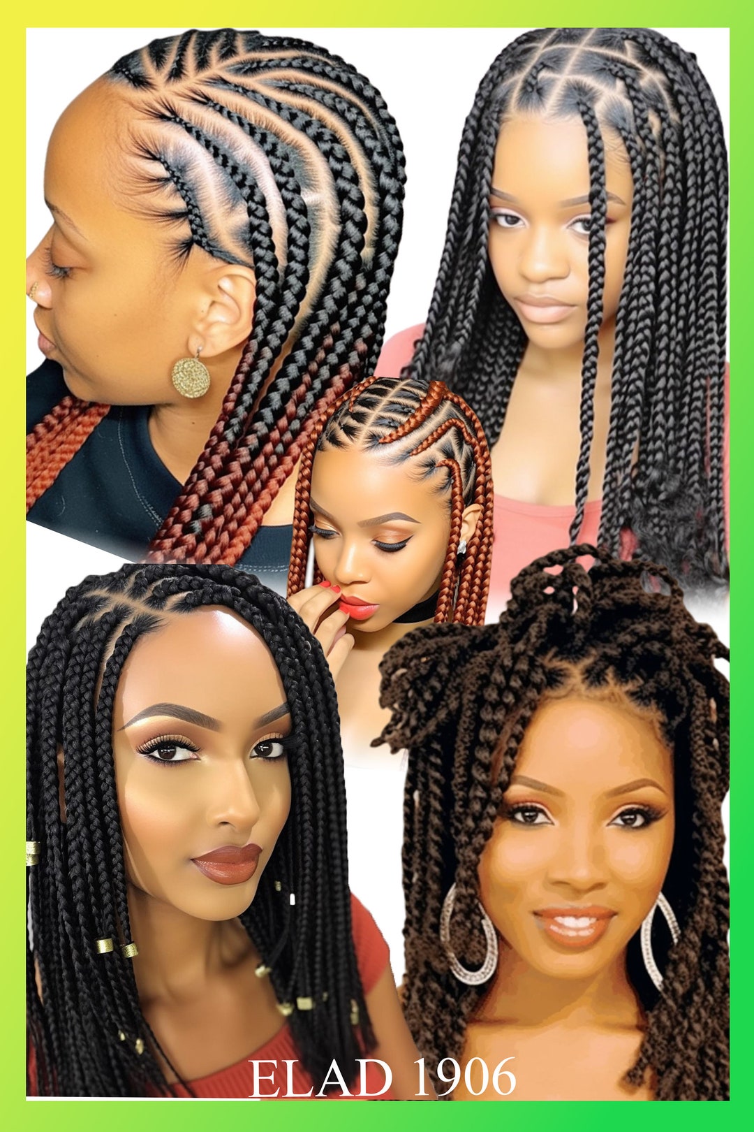 African Hair Braiding Poster Micro Braids Posters Collection, Large 24 ...