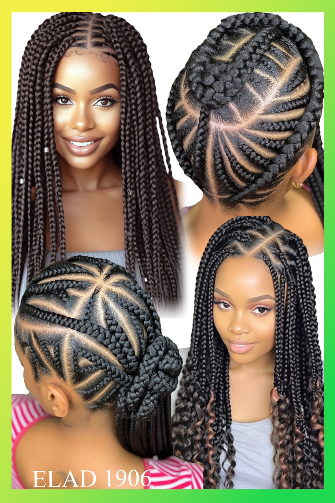 African Hair Braiding Poster, Braids Poster, Hair Poster, Large 24 by ...