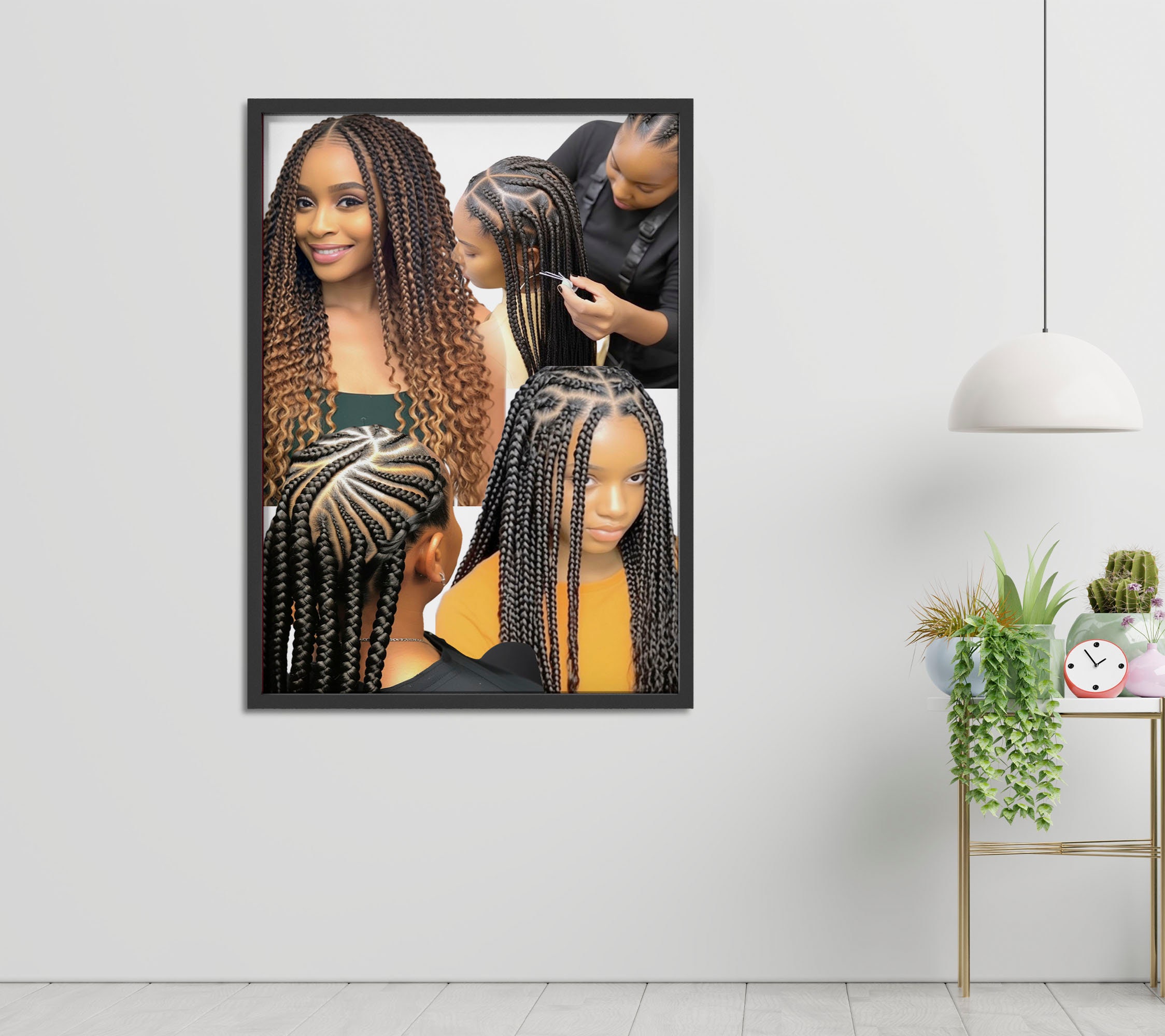 African Hair Braiding Poster, Poster for Braids Shop Large 24 by 36 ...