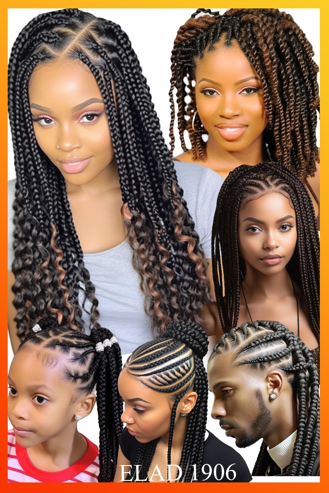 African Hair Braiding Poster ,passion Twists Posters Collection, Large ...