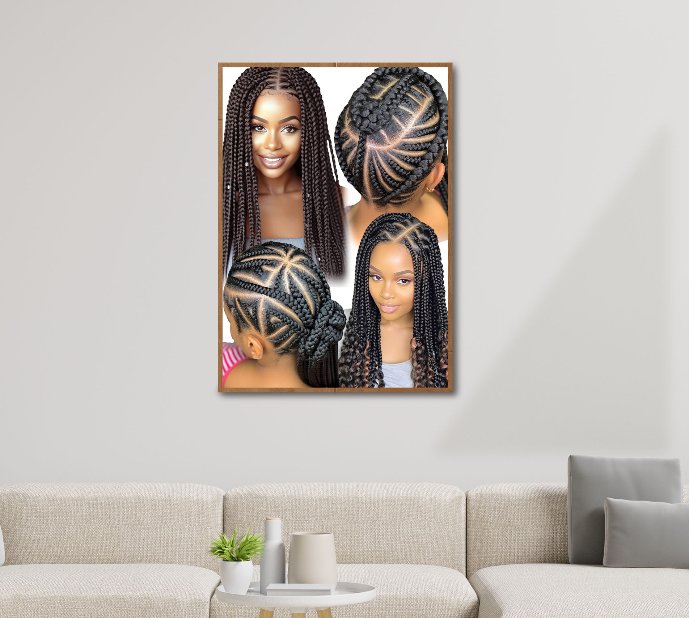 African Hair Braiding Poster, Braids Poster, Hair Poster, Large 24 by ...