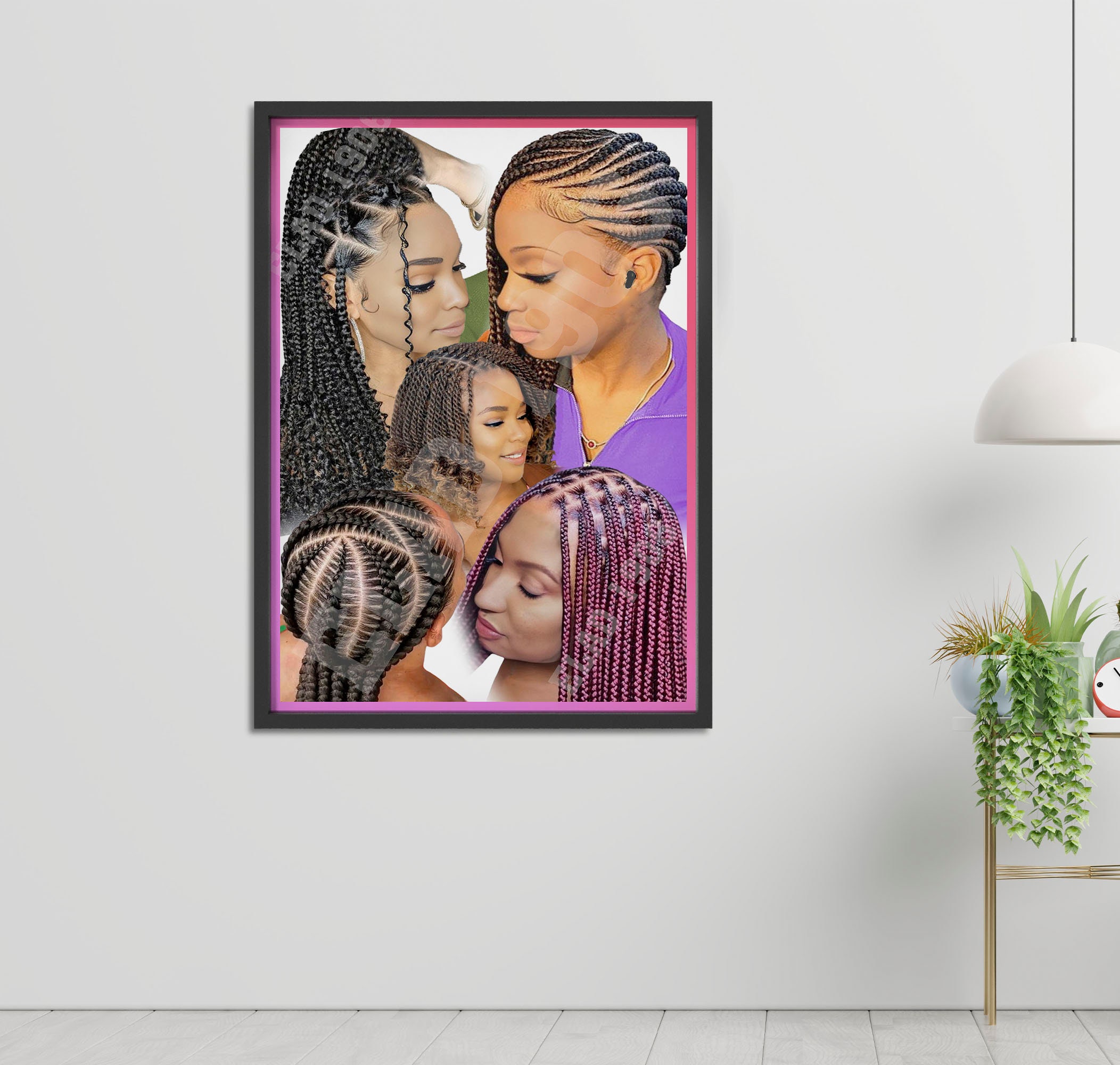 Hair Braiding Poster, African Hair Braiding Poster, Poster for African ...