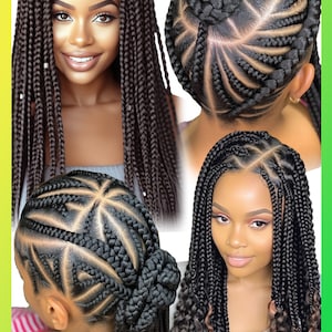 African Hair Braiding Poster, Braids Poster, Hair Poster, Large 24 by ...