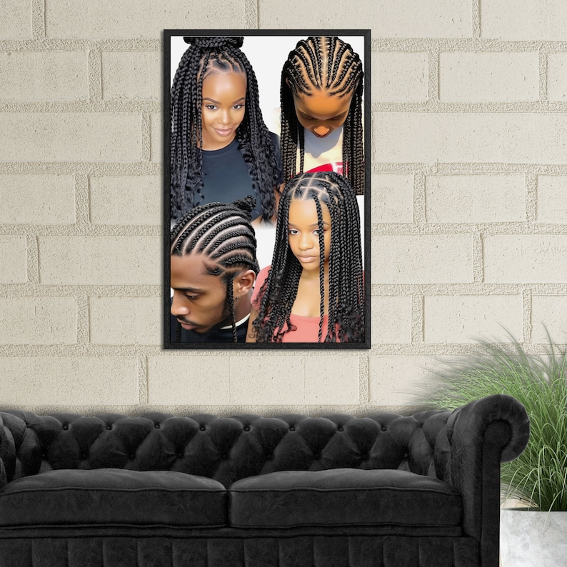 Braids Poster, African Hair Braiding Poster, Braids Poster, Hair Poster ...