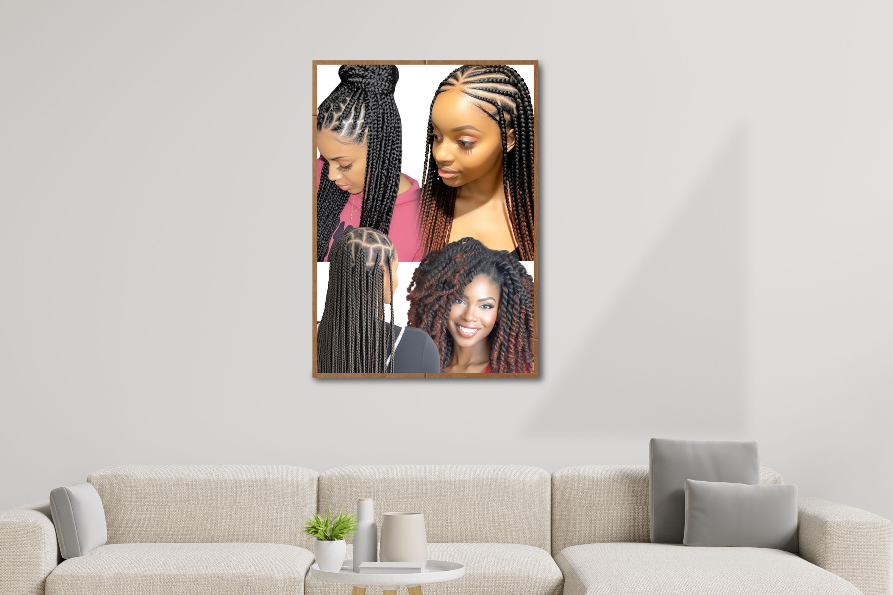 African Hair Braiding Poster, Braids Poster, Hair Poster, Large 24 by ...