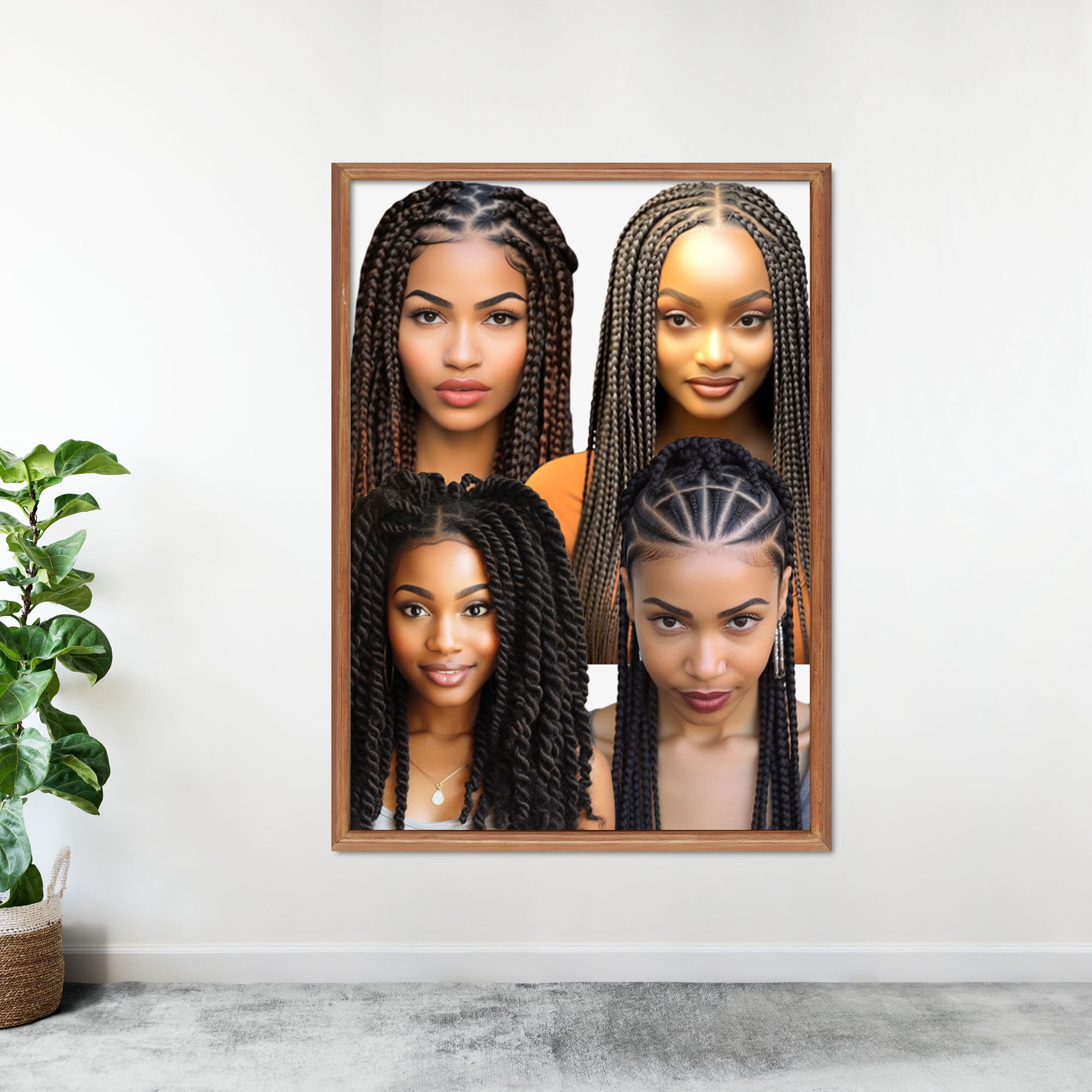 African Hair Braiding Poster for Salon, Braids Posters Large 24 by 36 ...