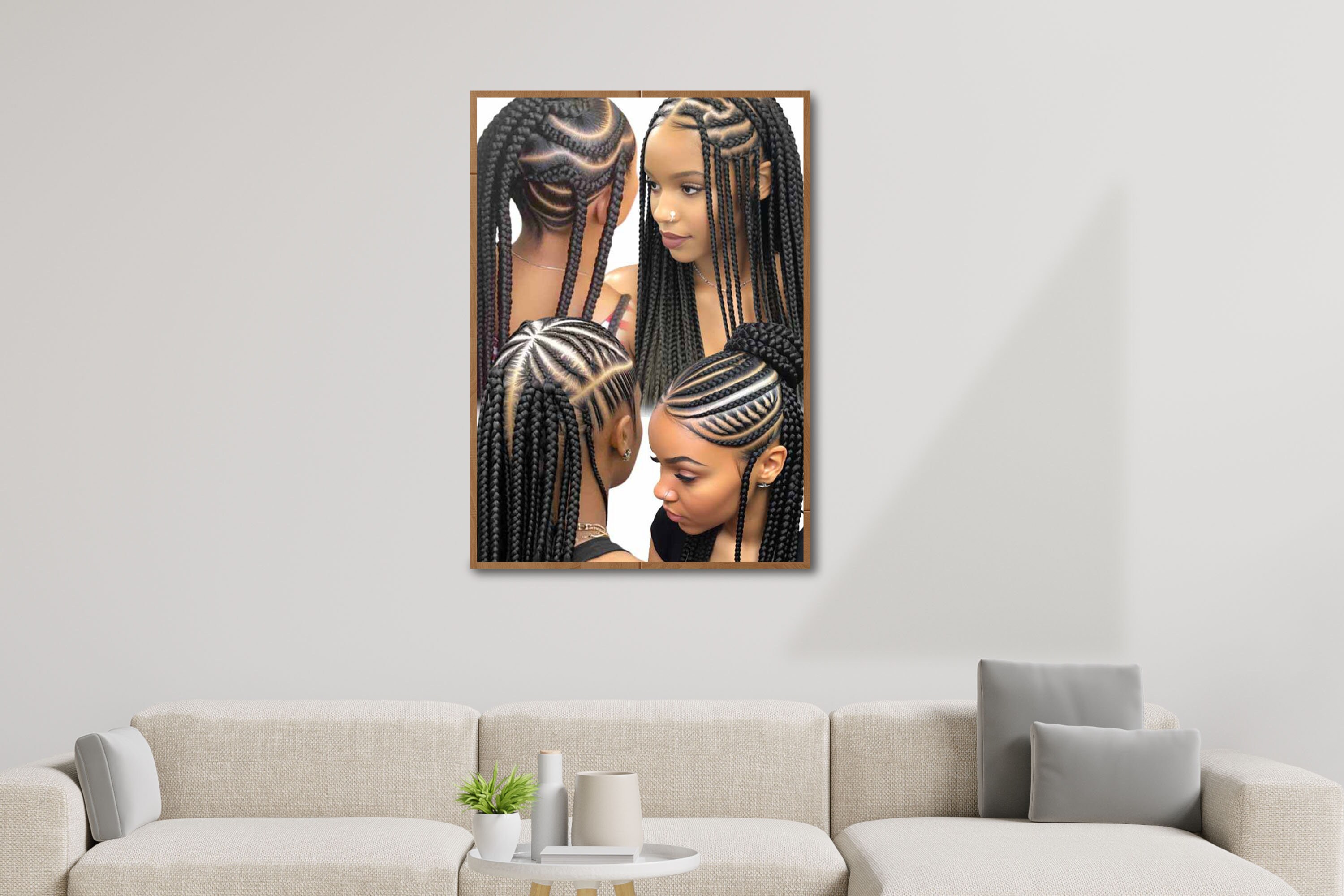 African Hair Braiding Poster, Braids Poster, Hair Poster, Large 24 by ...