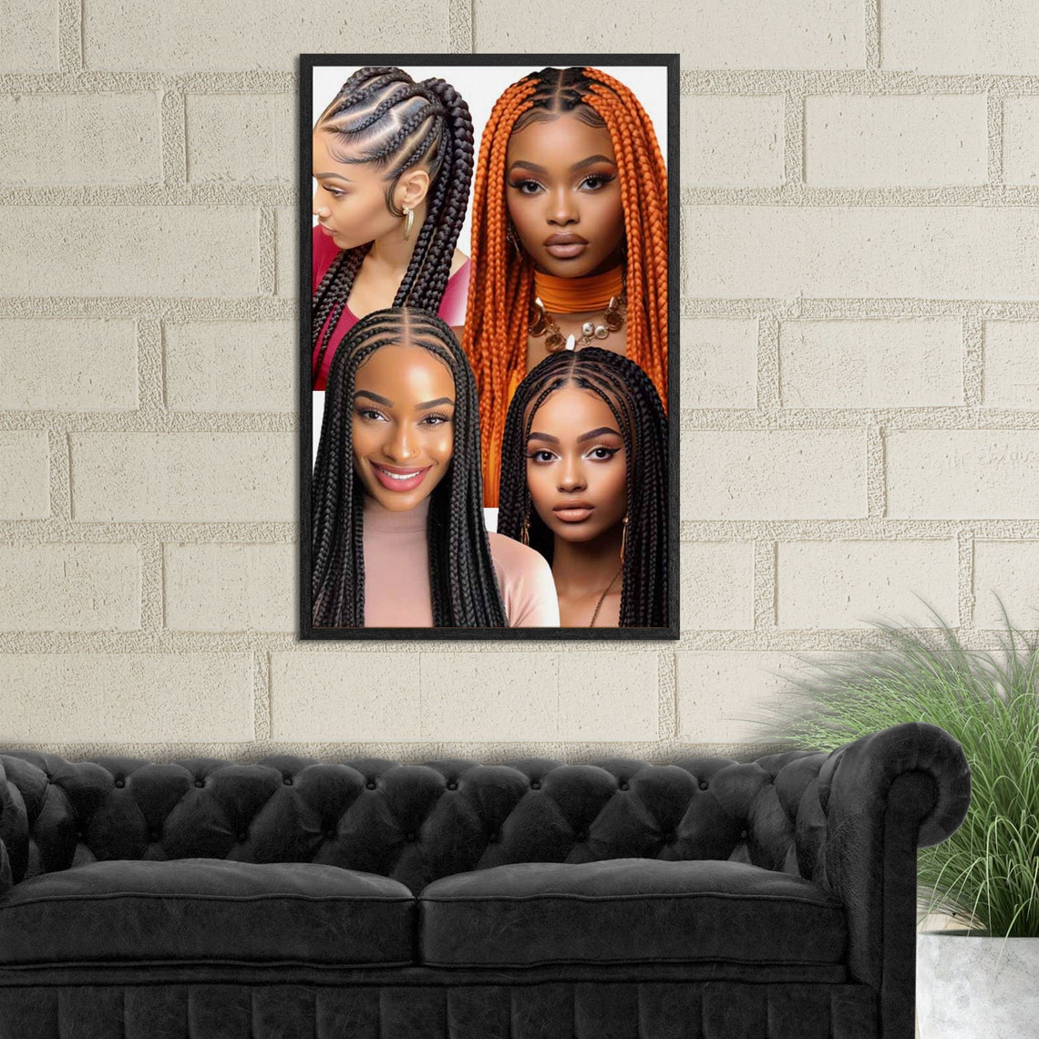 Braids Posters, African Hair Braiding Poster for Salon, Large 24 by 36 ...