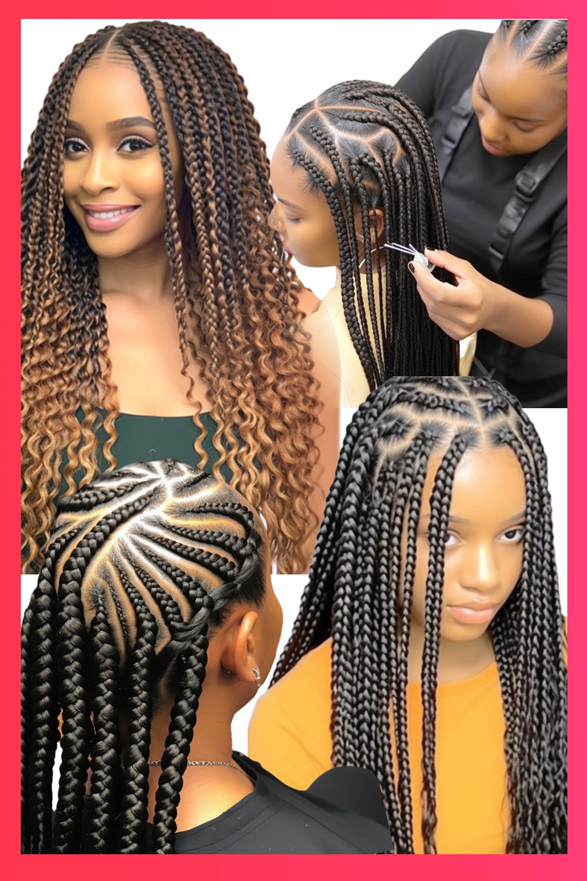 African Hair Braiding Poster, Poster for Braids Shop Large 24 by 36 ...