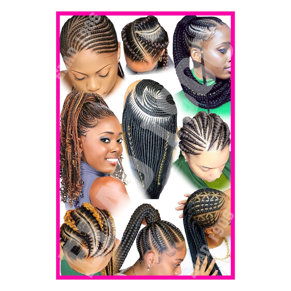 Hair Braiding Poster, African Hair Braiding Poster, Poster for African ...