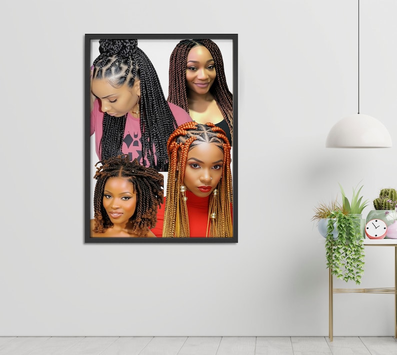 Hair Braiding Poster ,african Braids Poster Collection, Large 24 by 36 ...