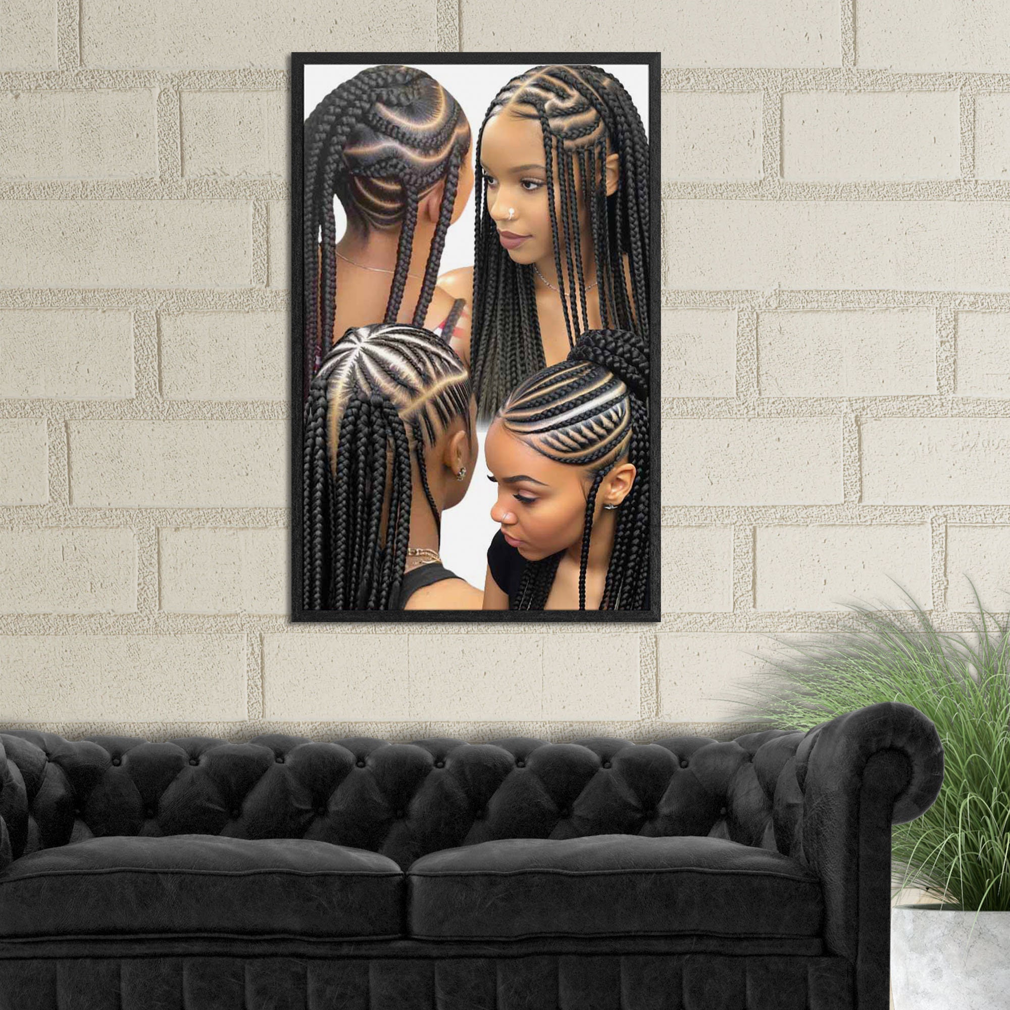 African Hair Braiding Poster, Braids Poster, Hair Poster, Large 24 by ...