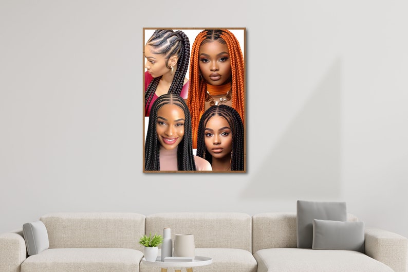 Braids Posters, African Hair Braiding Poster for Salon, Large 24 by 36 ...