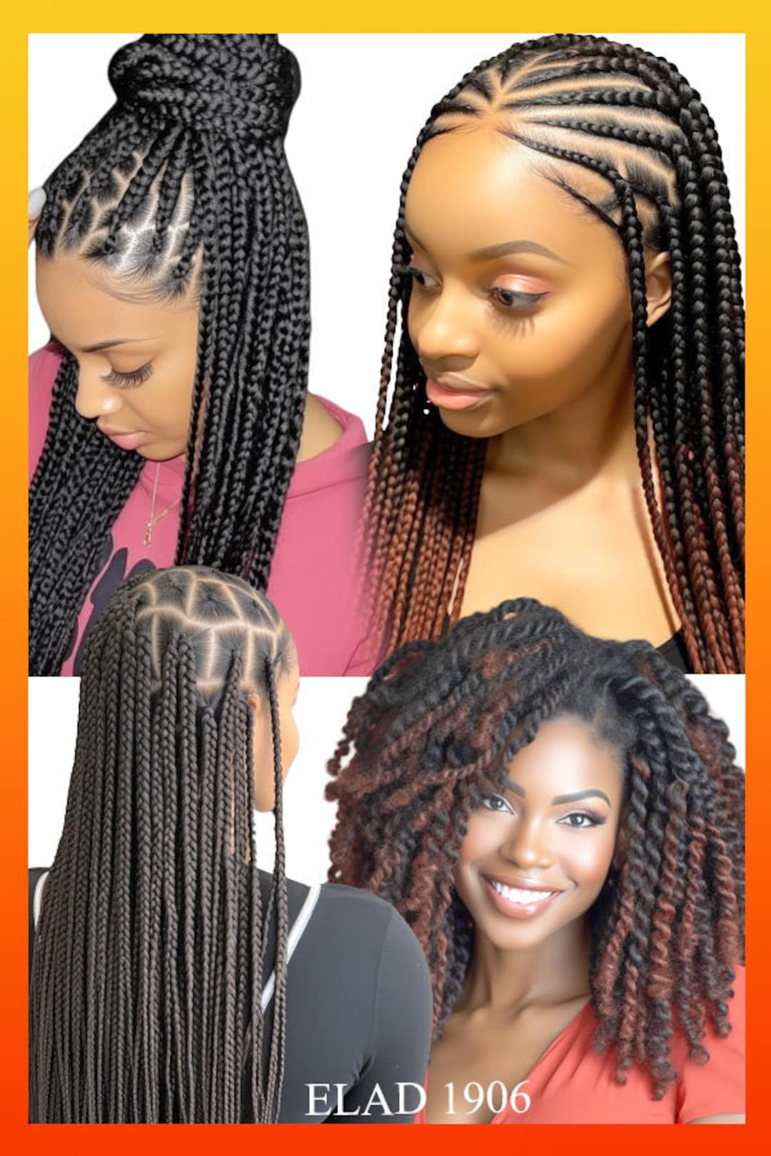 African Hair Braiding Poster, Braids Poster, Hair Poster, Large 24 by ...