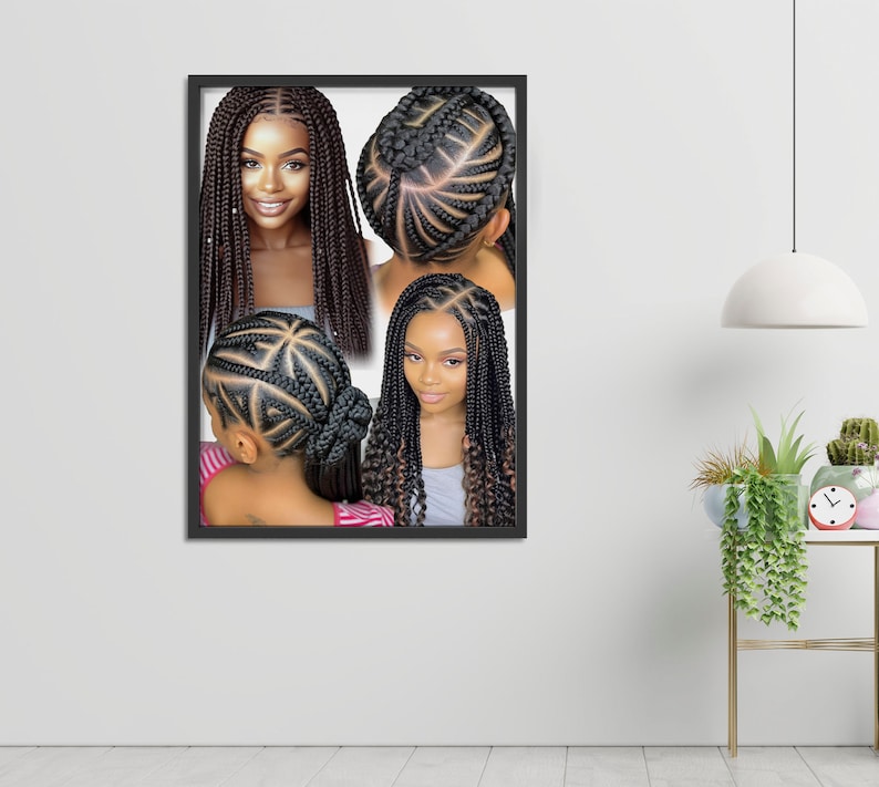 African Hair Braiding Poster, Braids Poster, Hair Poster, Large 24 by ...