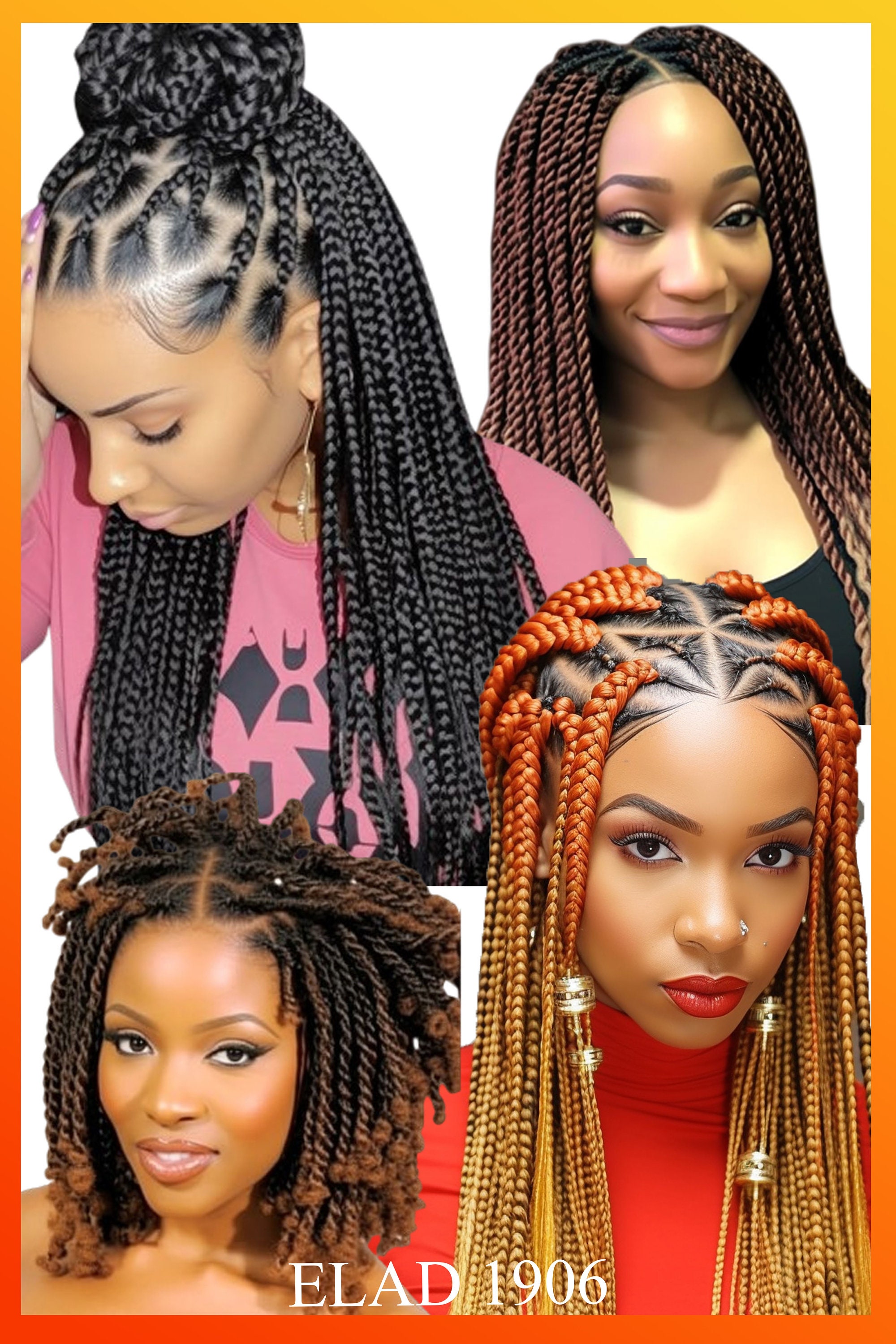 Hair Braiding Poster ,african Braids Poster Collection, Large 24 by 36 ...