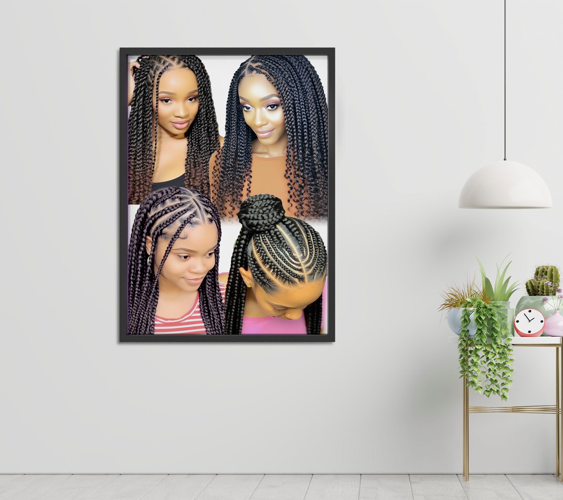 Ponytail Braids, Microbraids, Cornrows, Posters Collection, Large 24 by ...