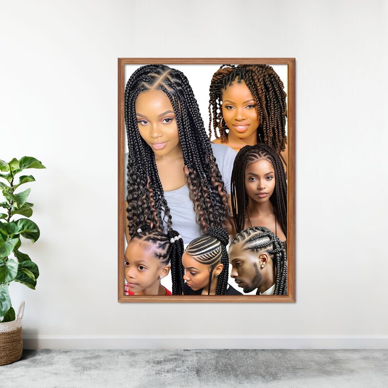 African Hair Braiding Poster ,passion Twists Posters Collection, Large ...