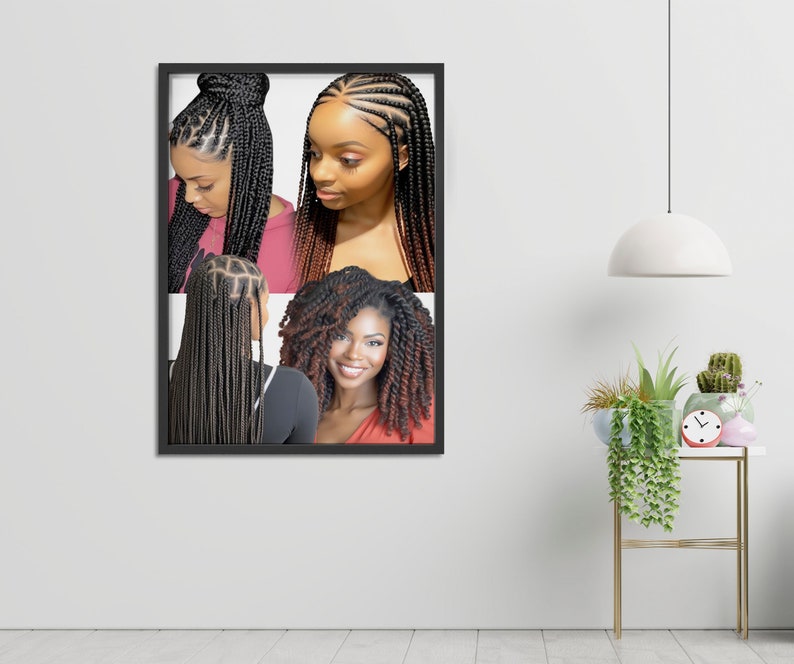 African Hair Braiding Poster, Braids Poster, Hair Poster, Large 24 by ...