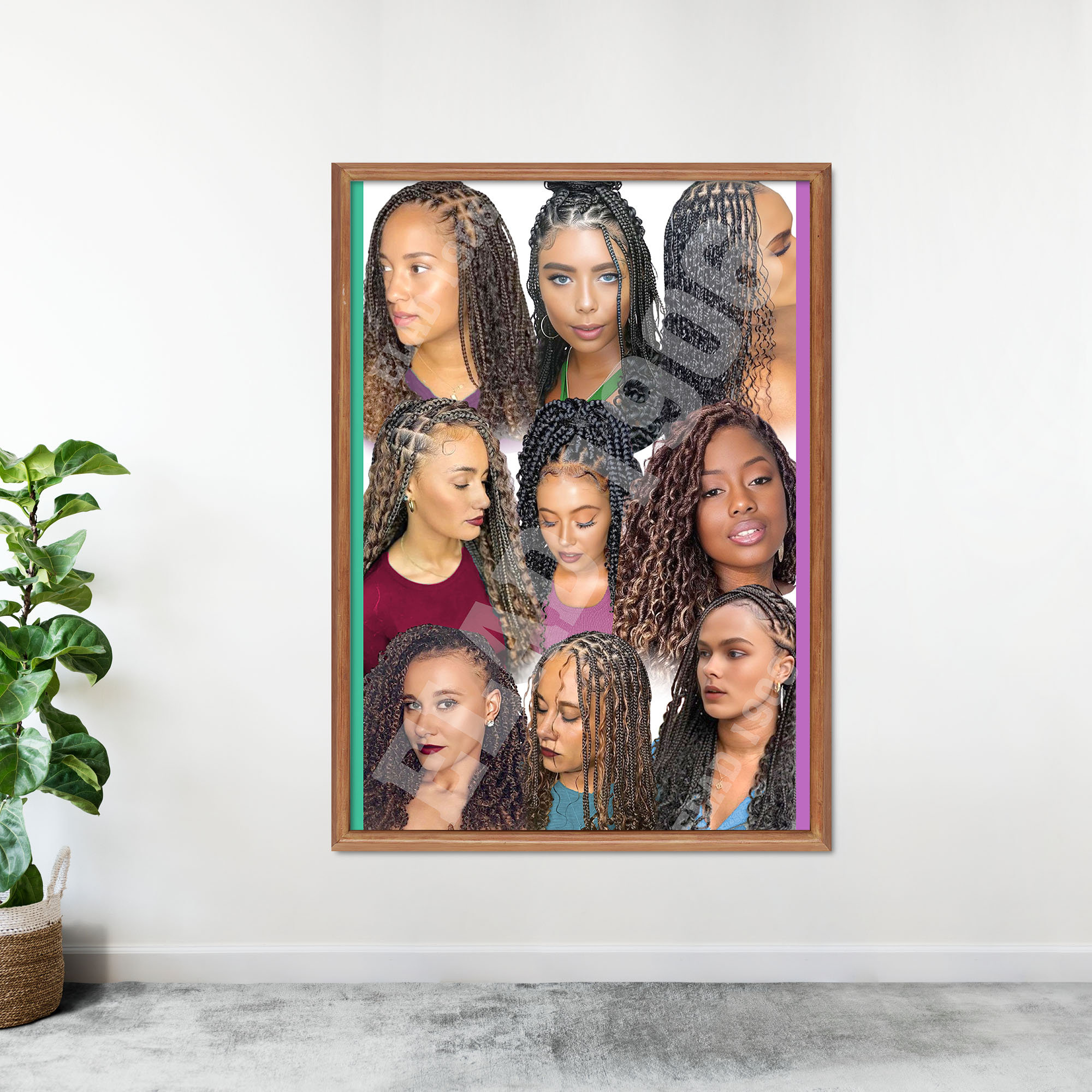 Hair Braiding Poster, African Hair Braiding Poster, Poster for African ...