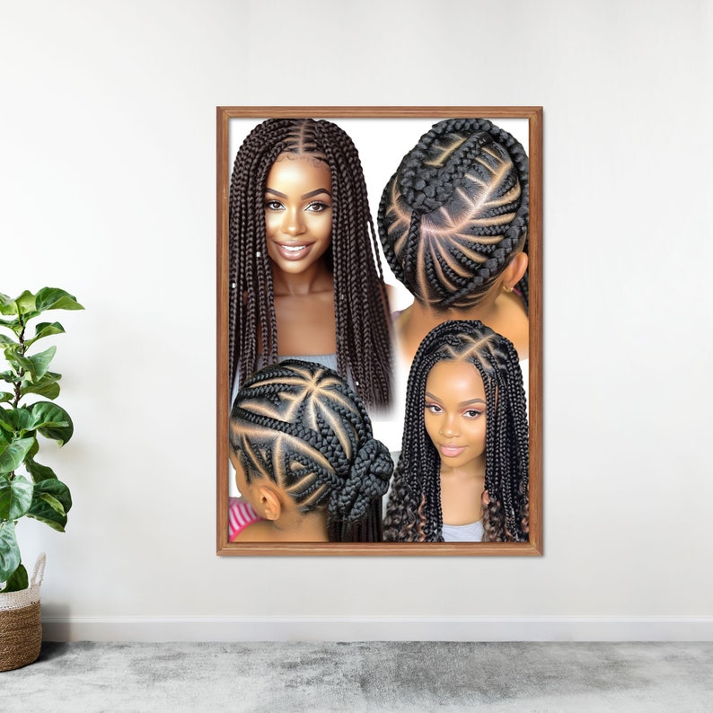 African Hair Braiding Poster, Braids Poster, Hair Poster, Large 24 by ...