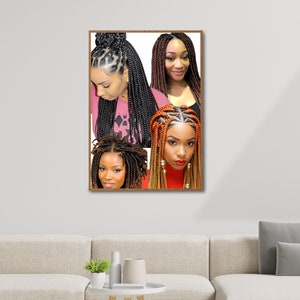 Hair Braiding Poster ,african Braids Poster Collection, Large 24 by 36 ...
