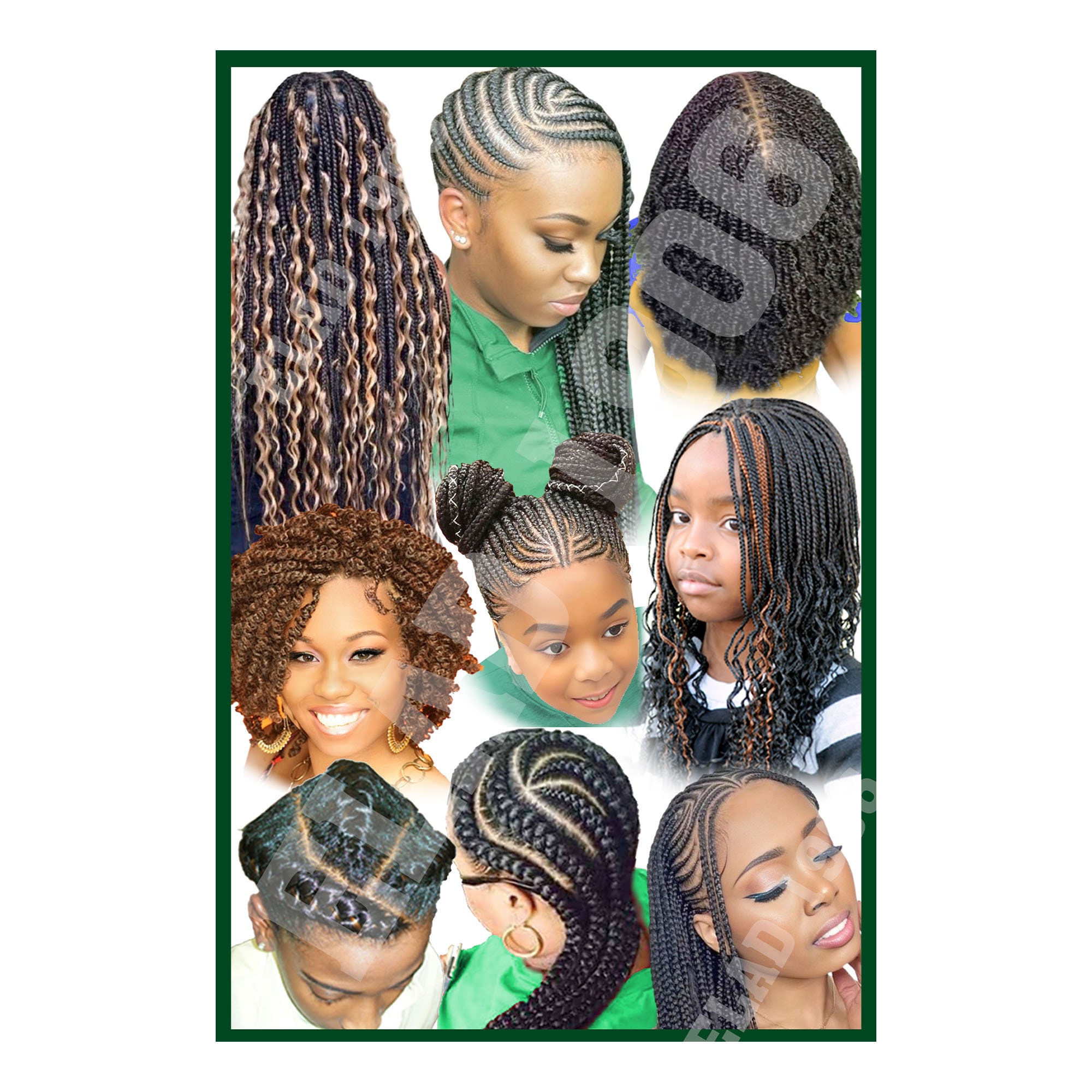 Hair Braiding Poster, African Hair Braiding Poster, Poster for African ...