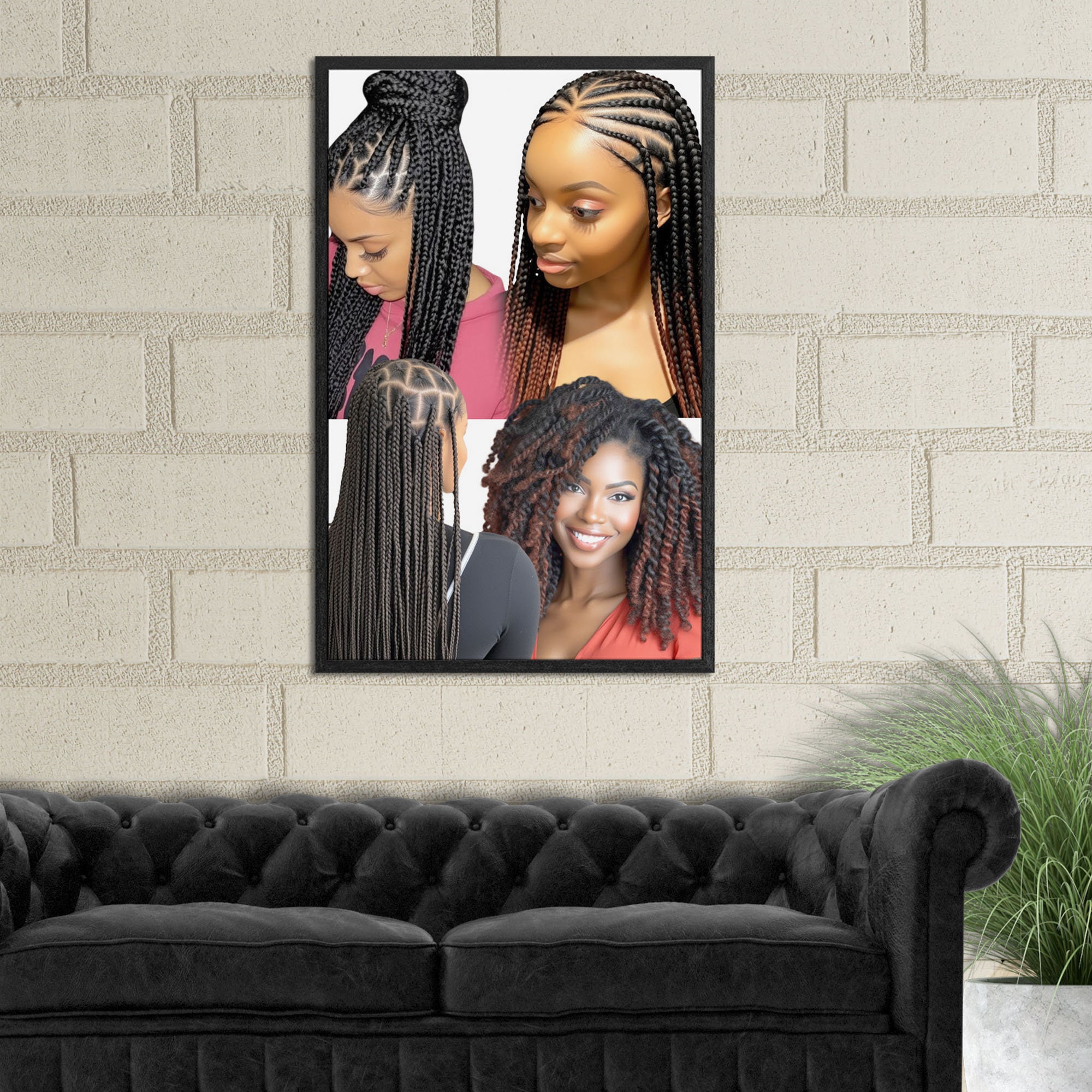 African Hair Braiding Poster, Braids Poster, Hair Poster, Large 24 by ...