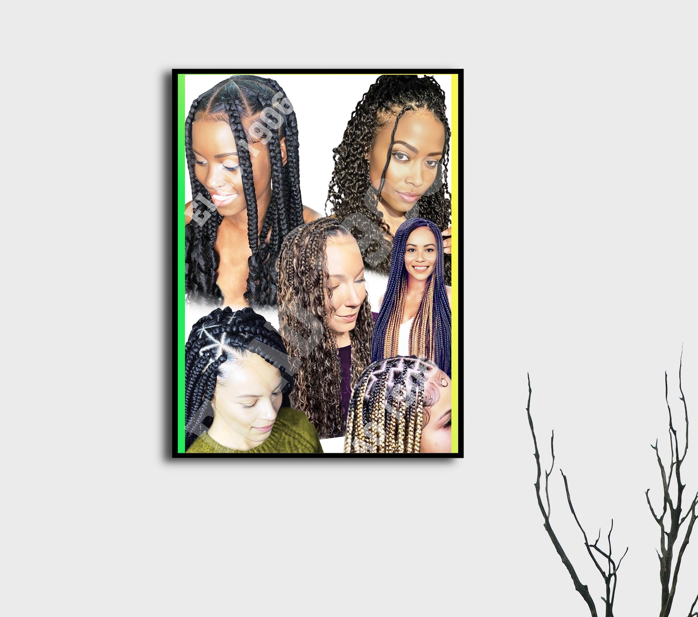 Hair Braiding Poster, African Hair Braiding Poster, Poster for African ...