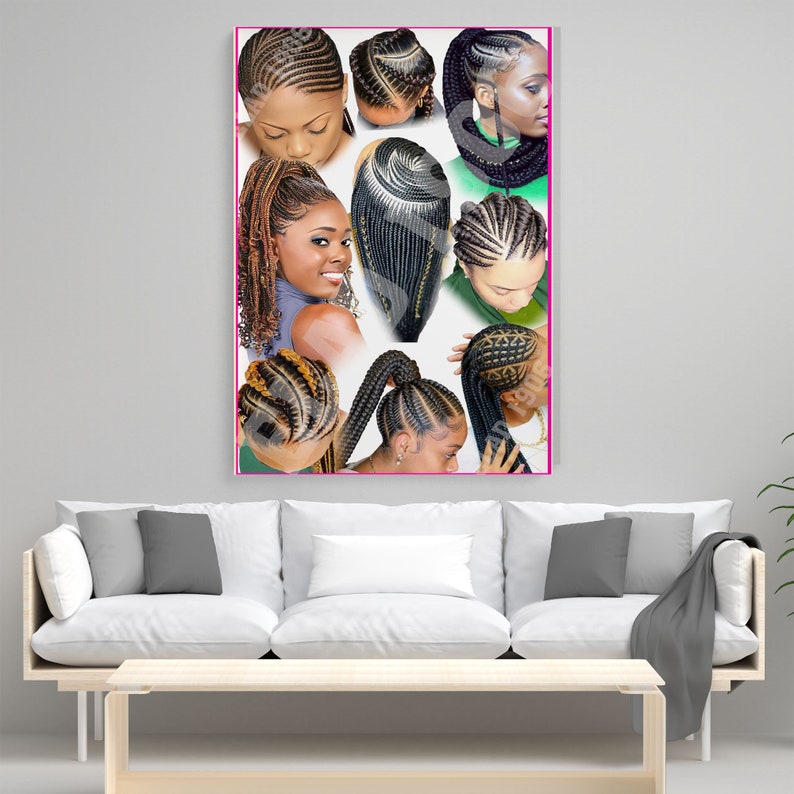 Hair Braiding Poster, African Hair Braiding Poster, Poster for African ...