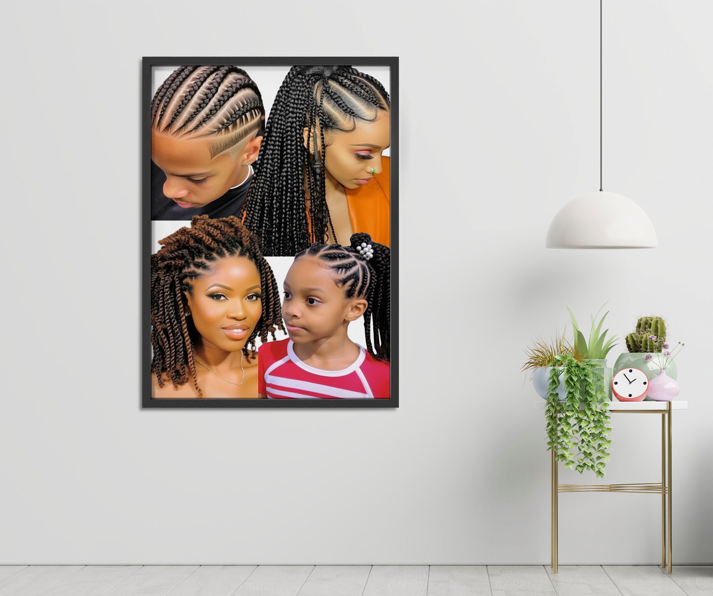 African Hair Braiding Poster, Braids Poster, Hair Poster, Large 24 by ...