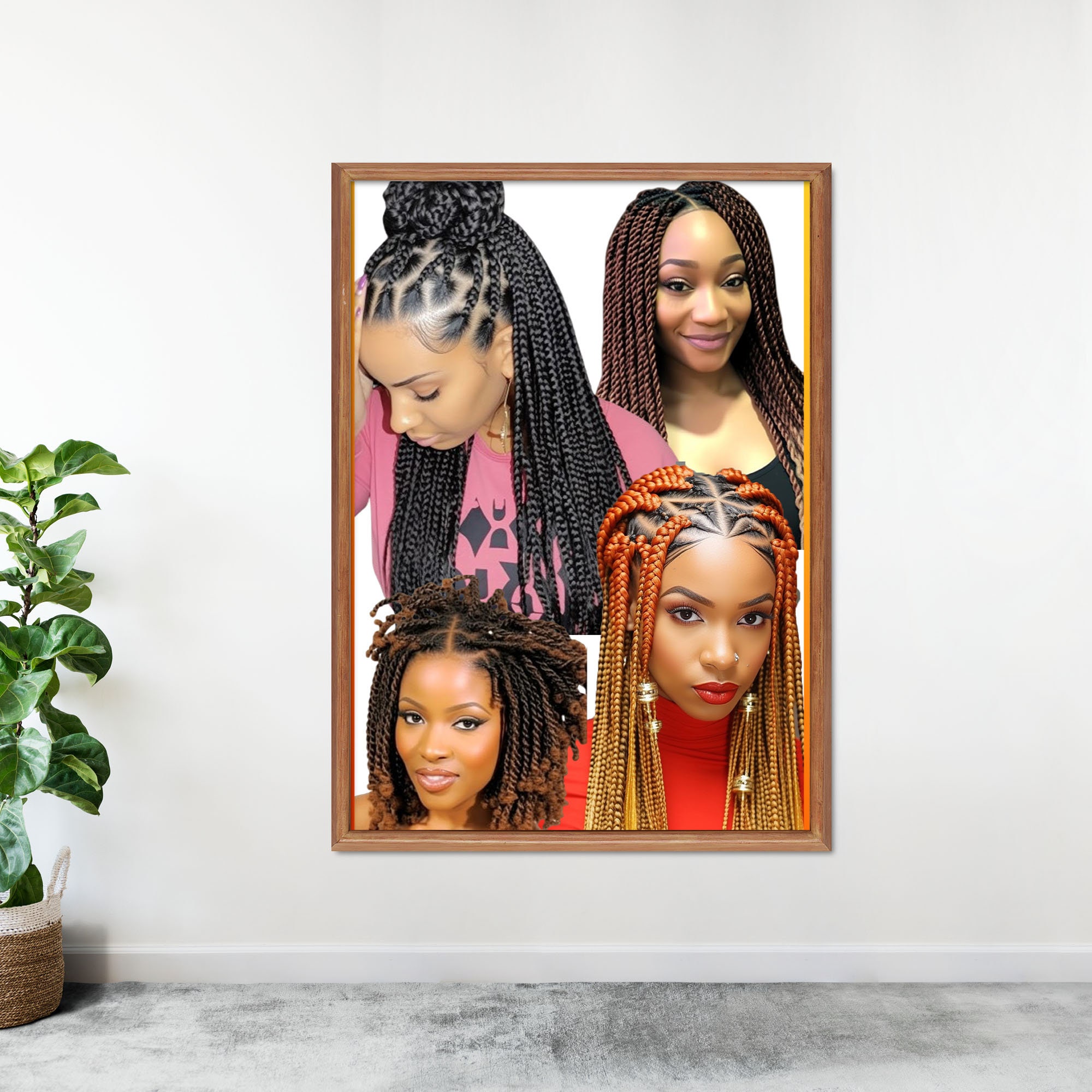 Hair Braiding Poster ,african Braids Poster Collection, Large 24 by 36 ...