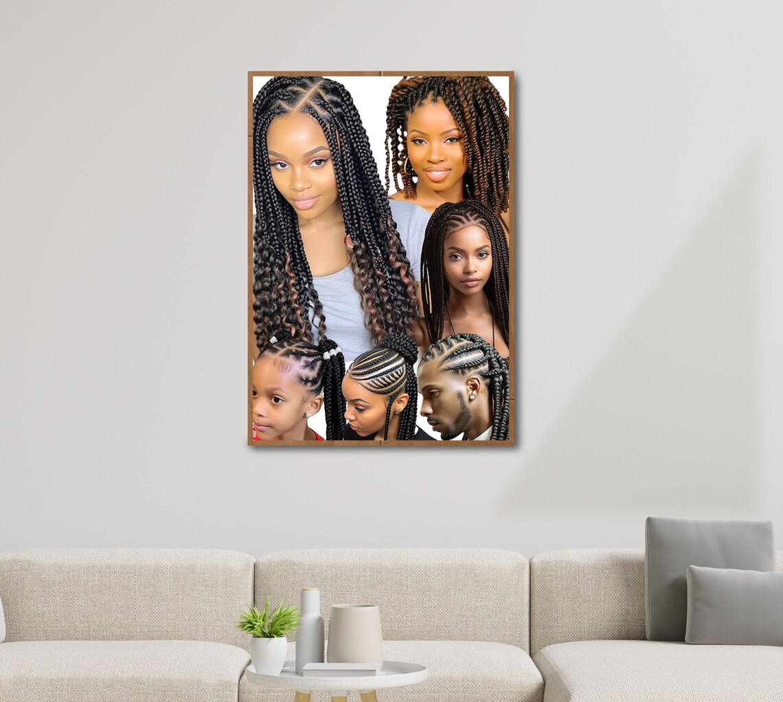 African Hair Braiding Poster ,passion Twists Posters Collection, Large ...
