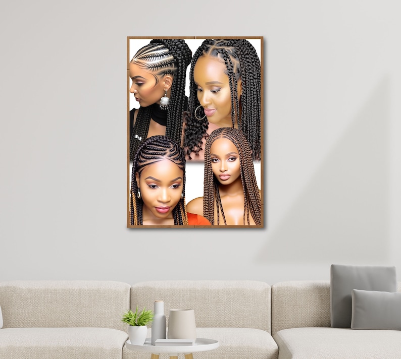 African Hair Braiding Poster, Braids Poster, Hair Poster, Large 24 by ...