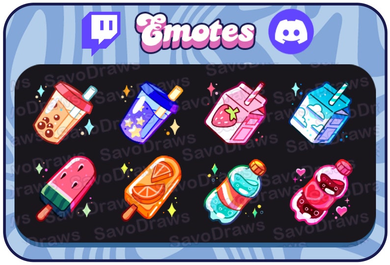 Twitch Emotes Cool Treat Pack - Etsy