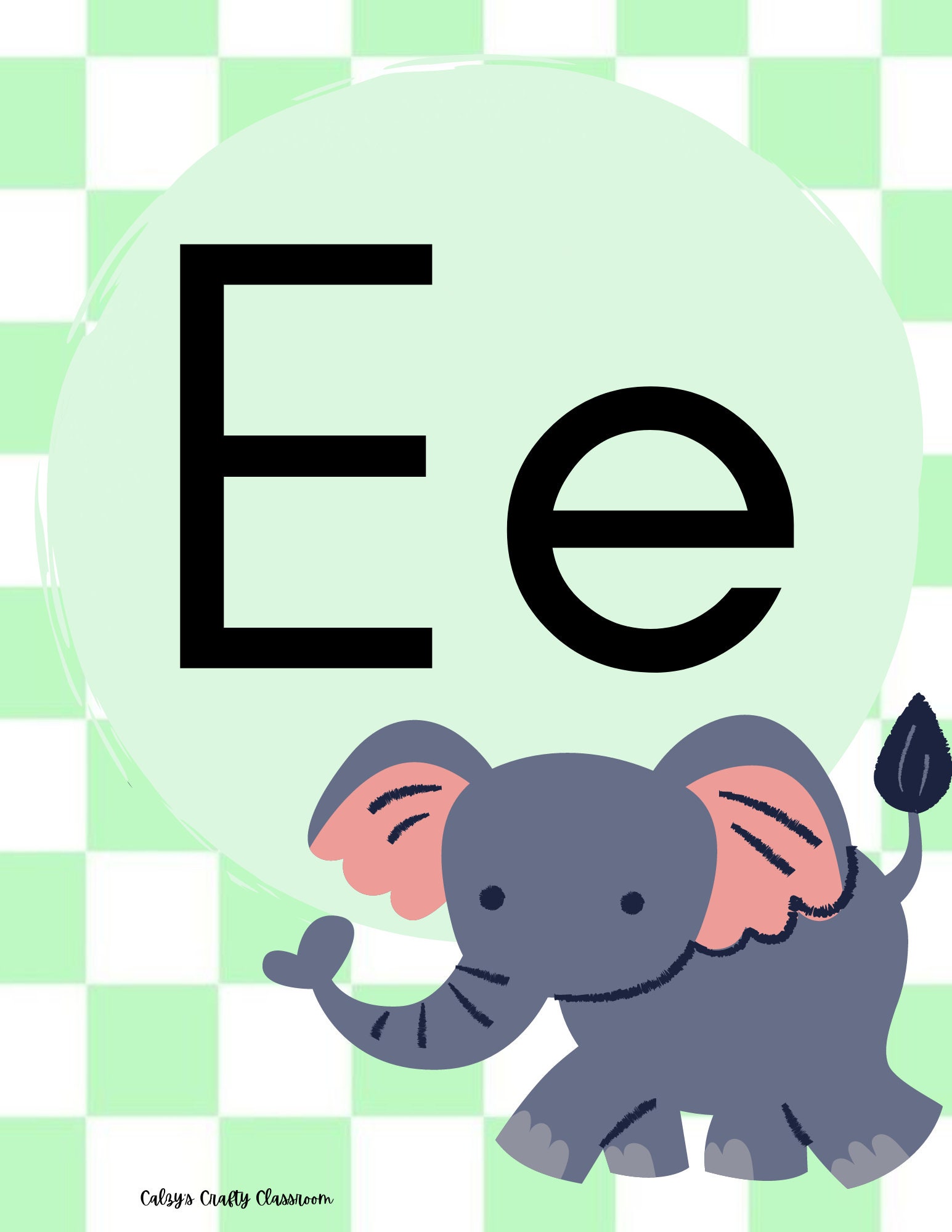 Pastel Checkered Alphabet Posters - Etsy